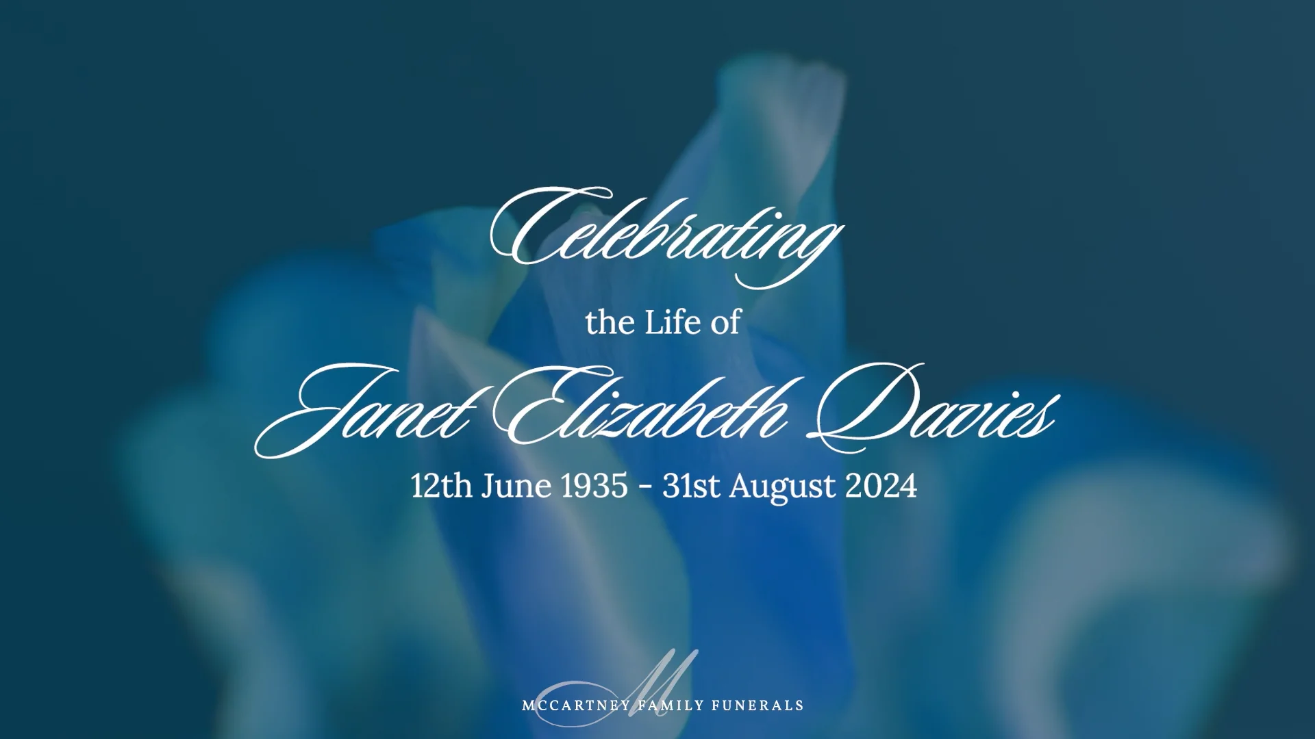 Photo Reflection for Janet Davies