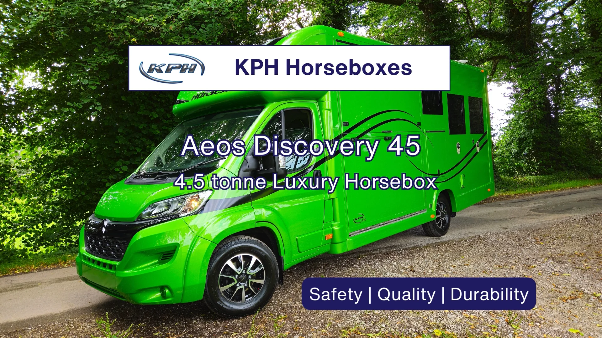 Emerald Green Aeos Discovery 45 KPH Horsebox video