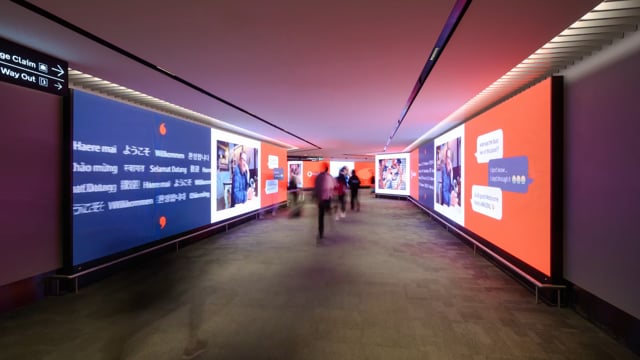 oOh!media launches new digital walkway at Melbourne Airport | Harro