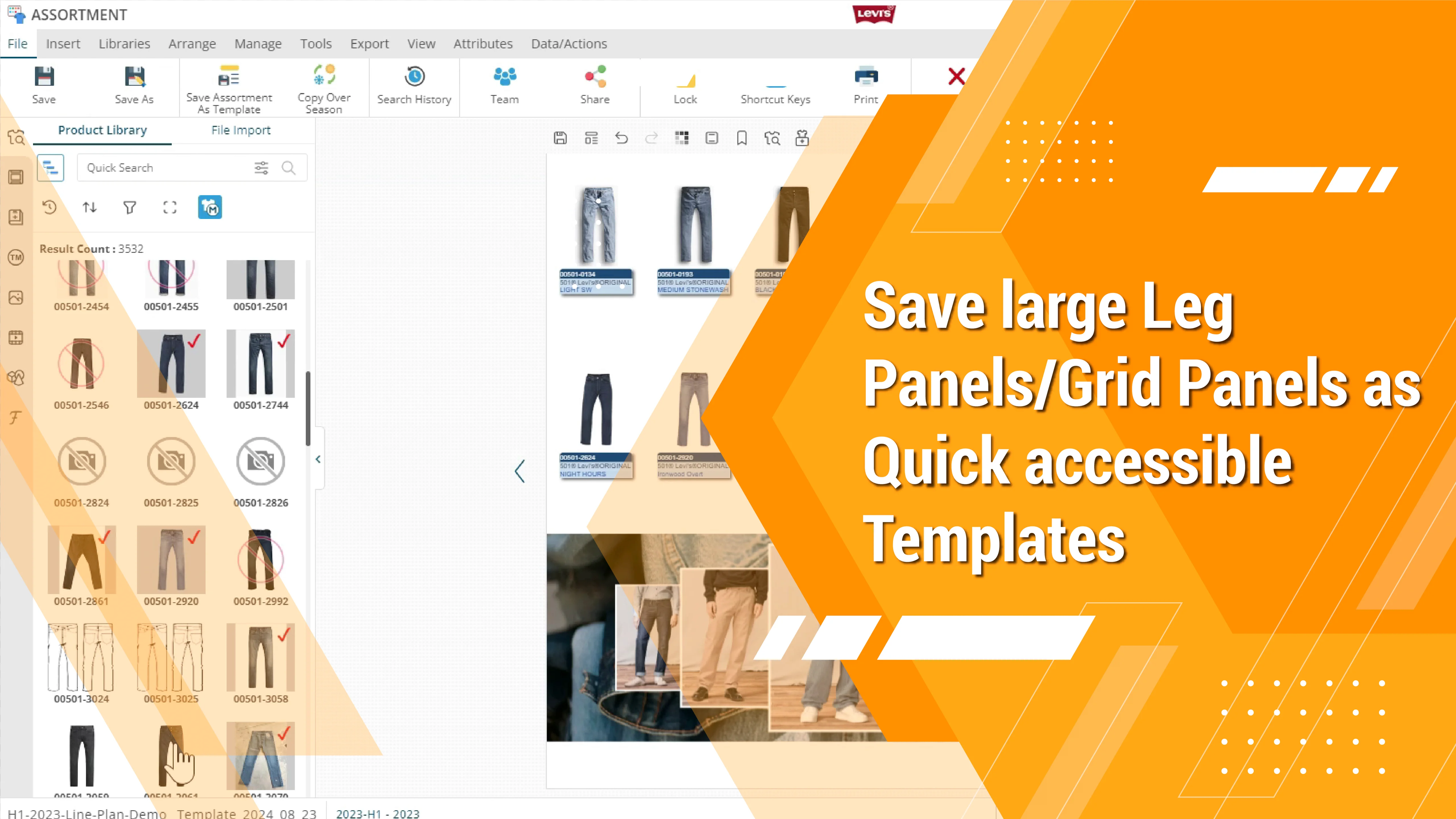Visulon - Save large Leg Panels/Grid Panels as quick accessible Templates