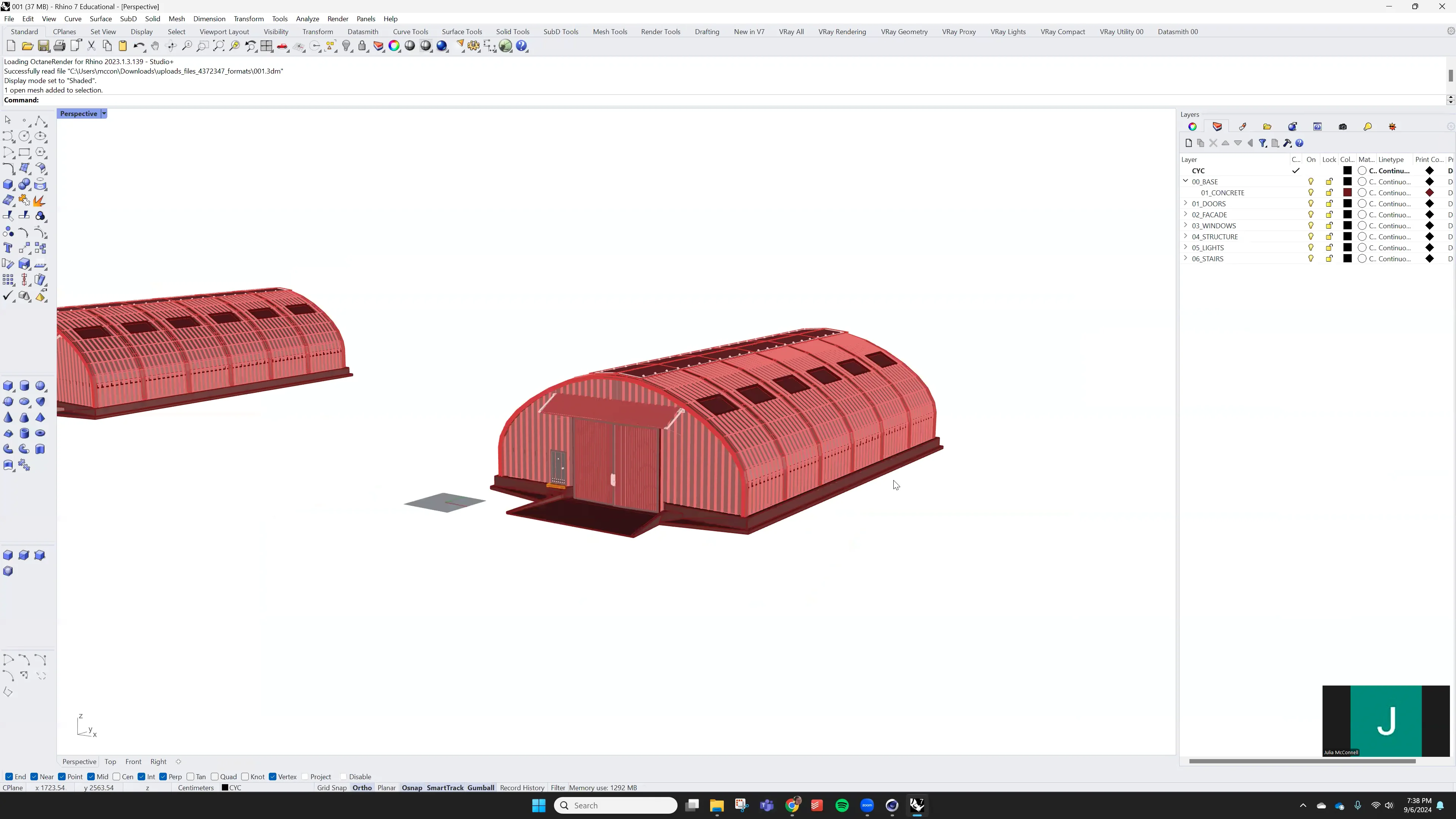 RENDERING TUTORIAL_02_RHINO TO C4D