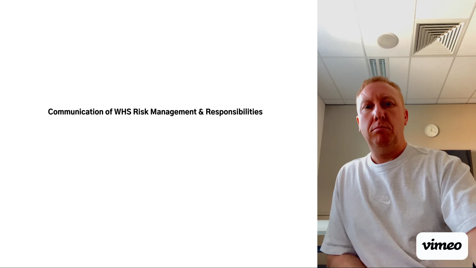 Communication of WHS Risk Management Roles and Responsibilities