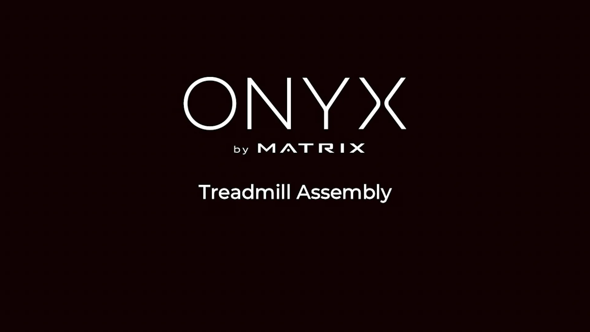 Onyx Treadmill - Assembly