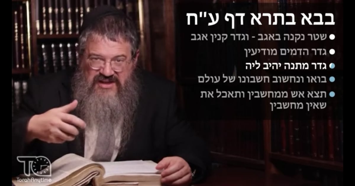 R' Moshe Chaim Katz | Bava Batra daf 78 Kinyan agav to be koneh a shtar ...