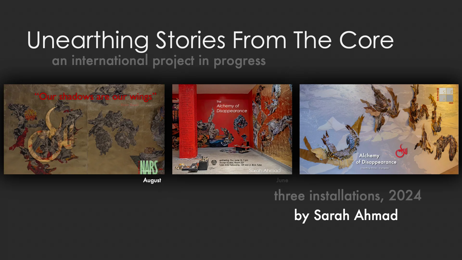 Unearthing Stories installations, 2024: Alchemy of Disappearance I & II ...