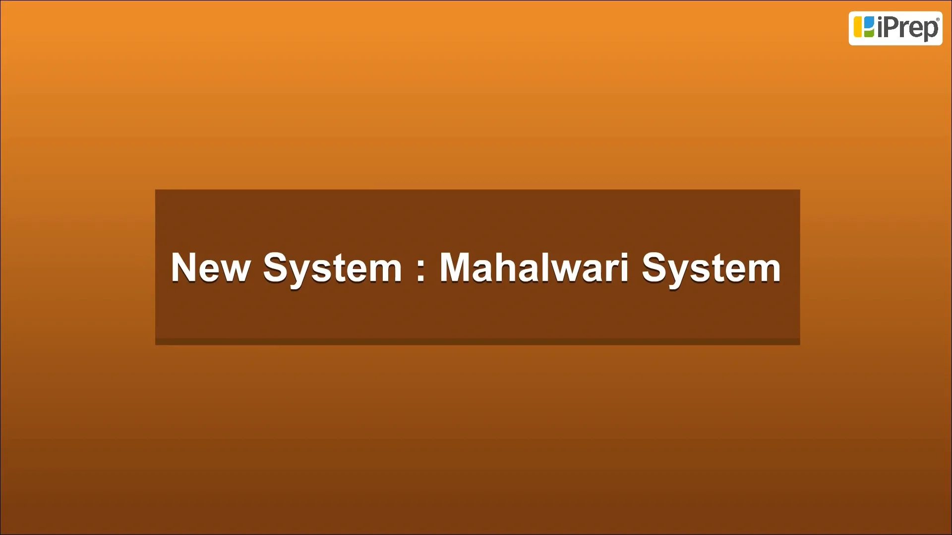 2_New_System_Mahalwari_System_C8_English_Video_History
