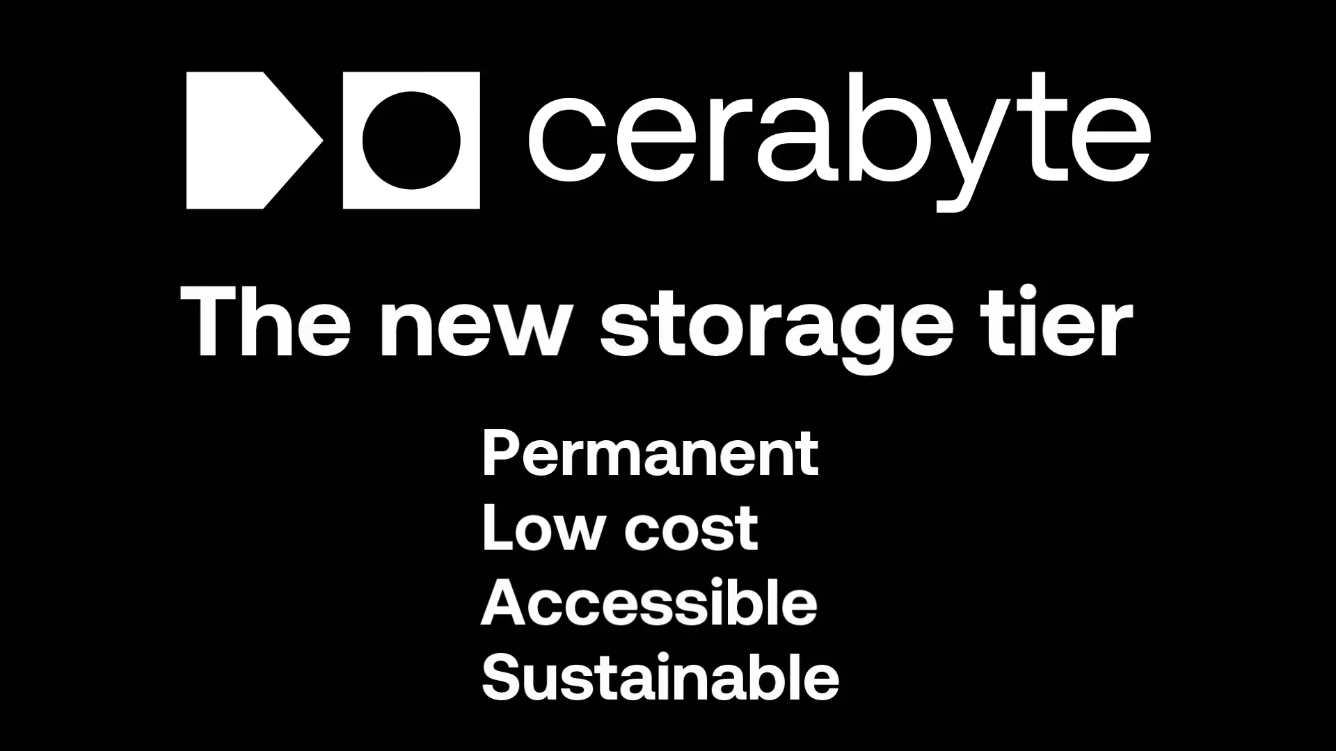 CERABYTE The New Storage Tier