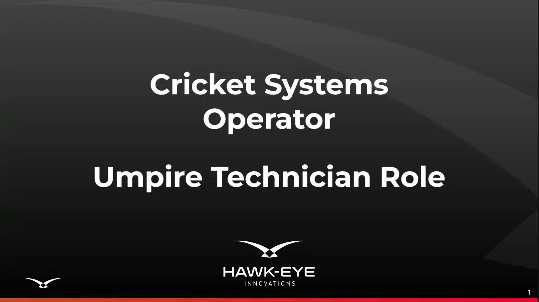 Cricket Systems Operator Umpire Technician