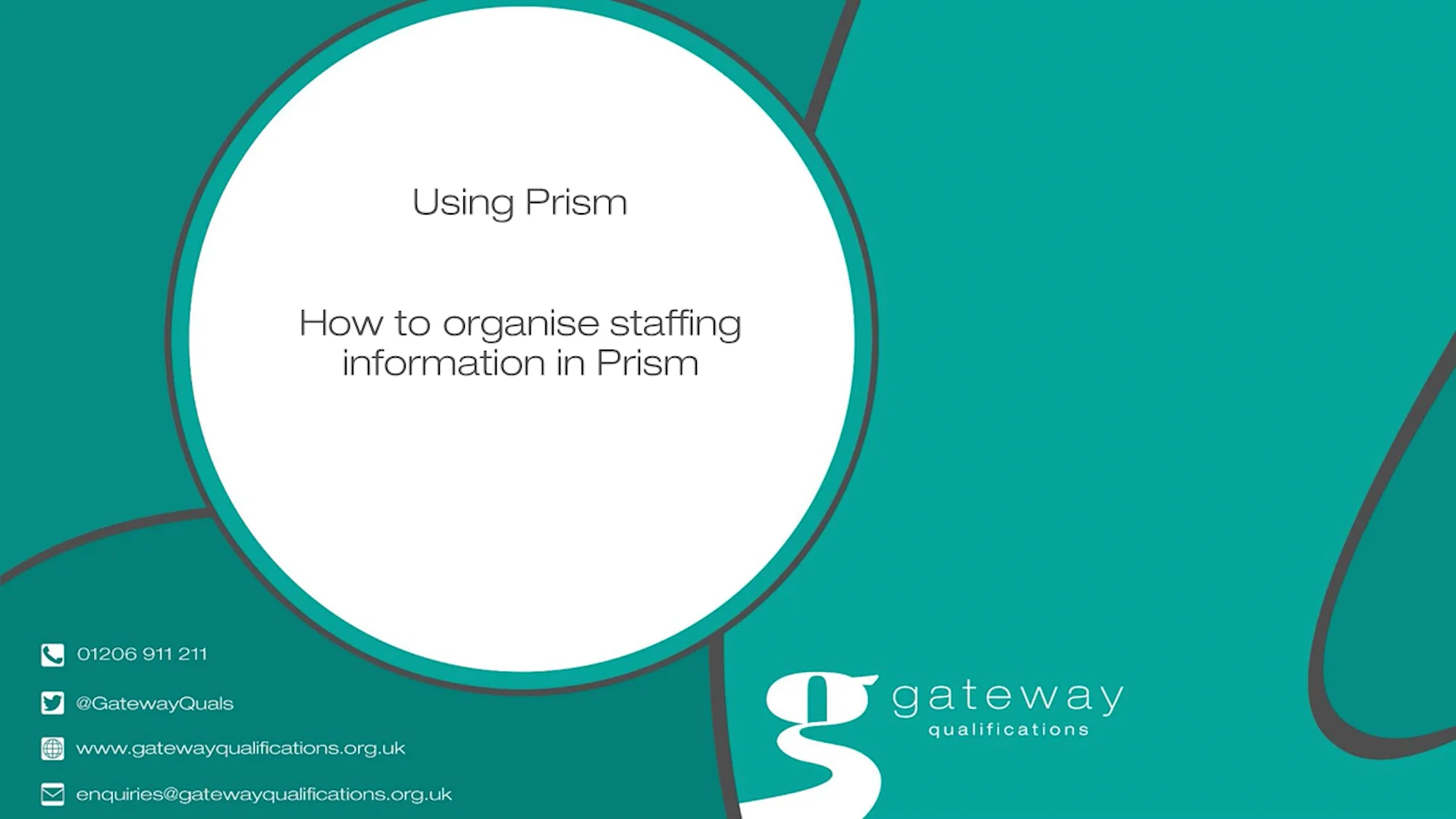 Prism Guide - Organising Staff