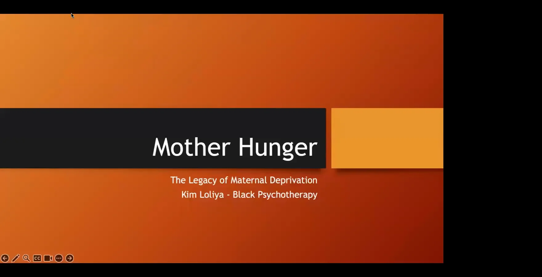 Mother Hunger: Legacy of Maternal Deprivation