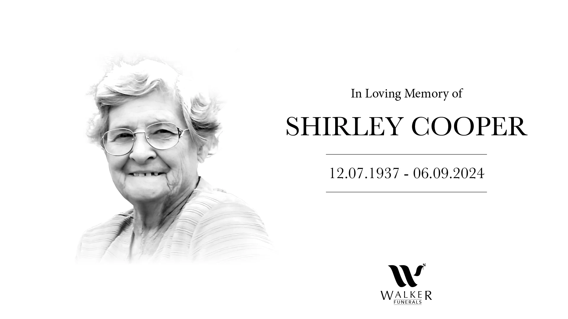 Robert B Walker Funerals - Shirley Cooper on Vimeo