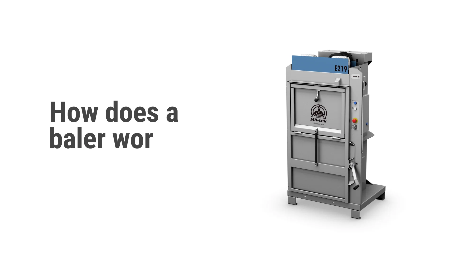 How does a baler work? - Mil-tek E219