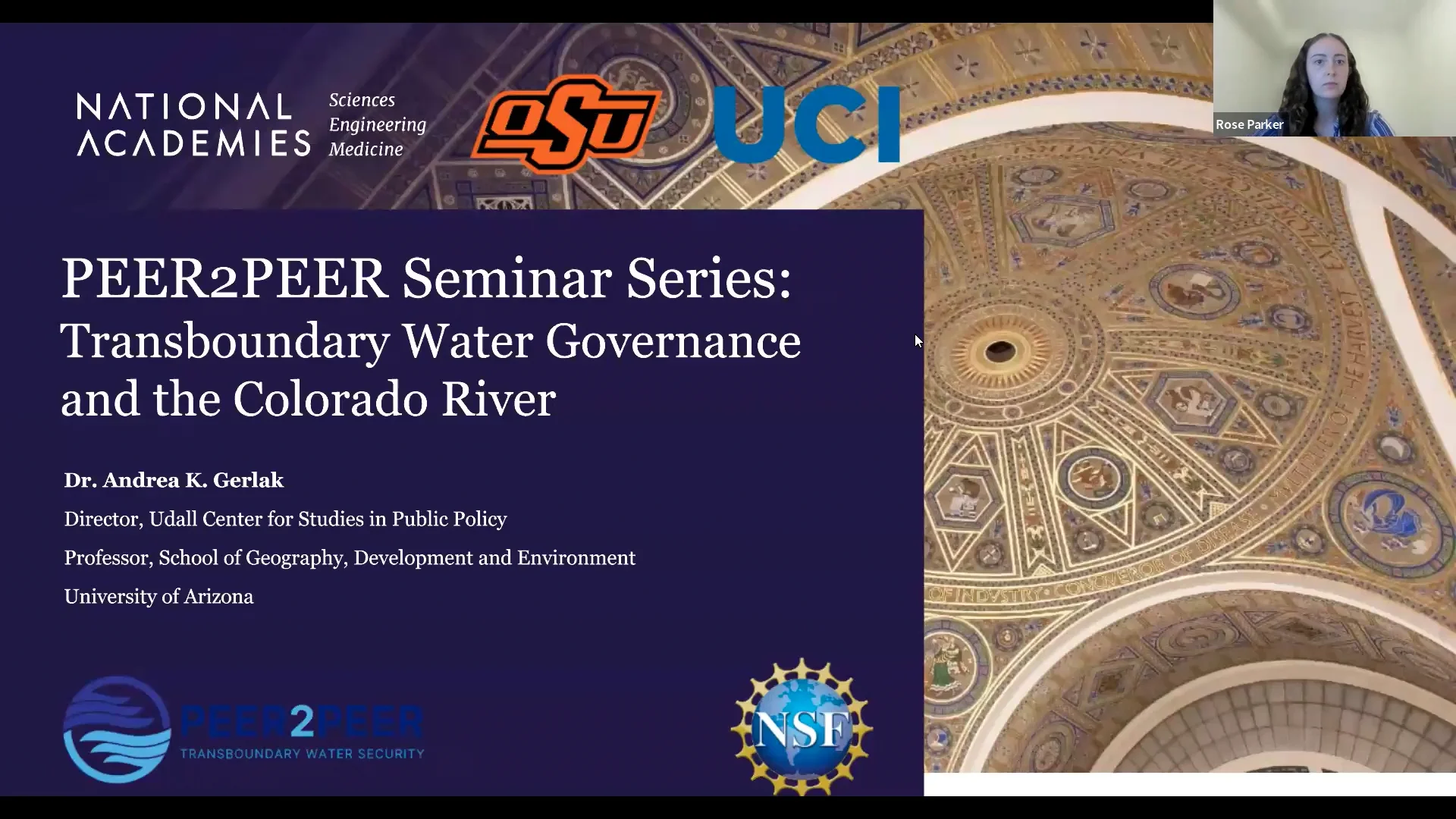 PEER2PEER Seminar Series: Transboundary Water Governance and the Colorado River