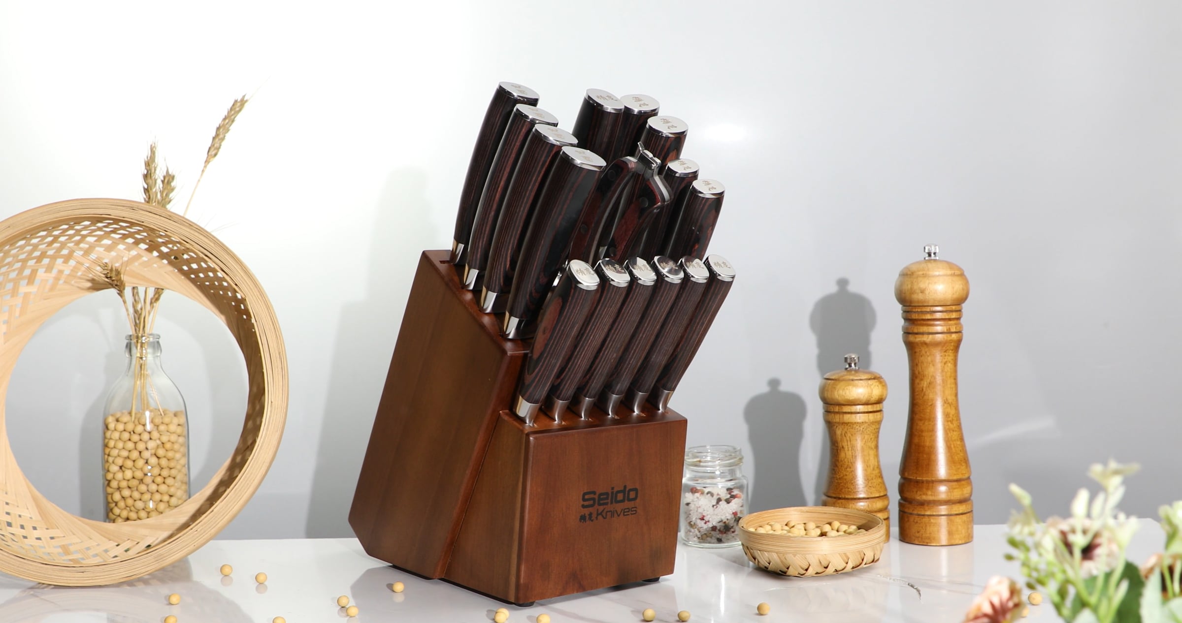 17-Piece Master Chef Block Set | Seido Knives