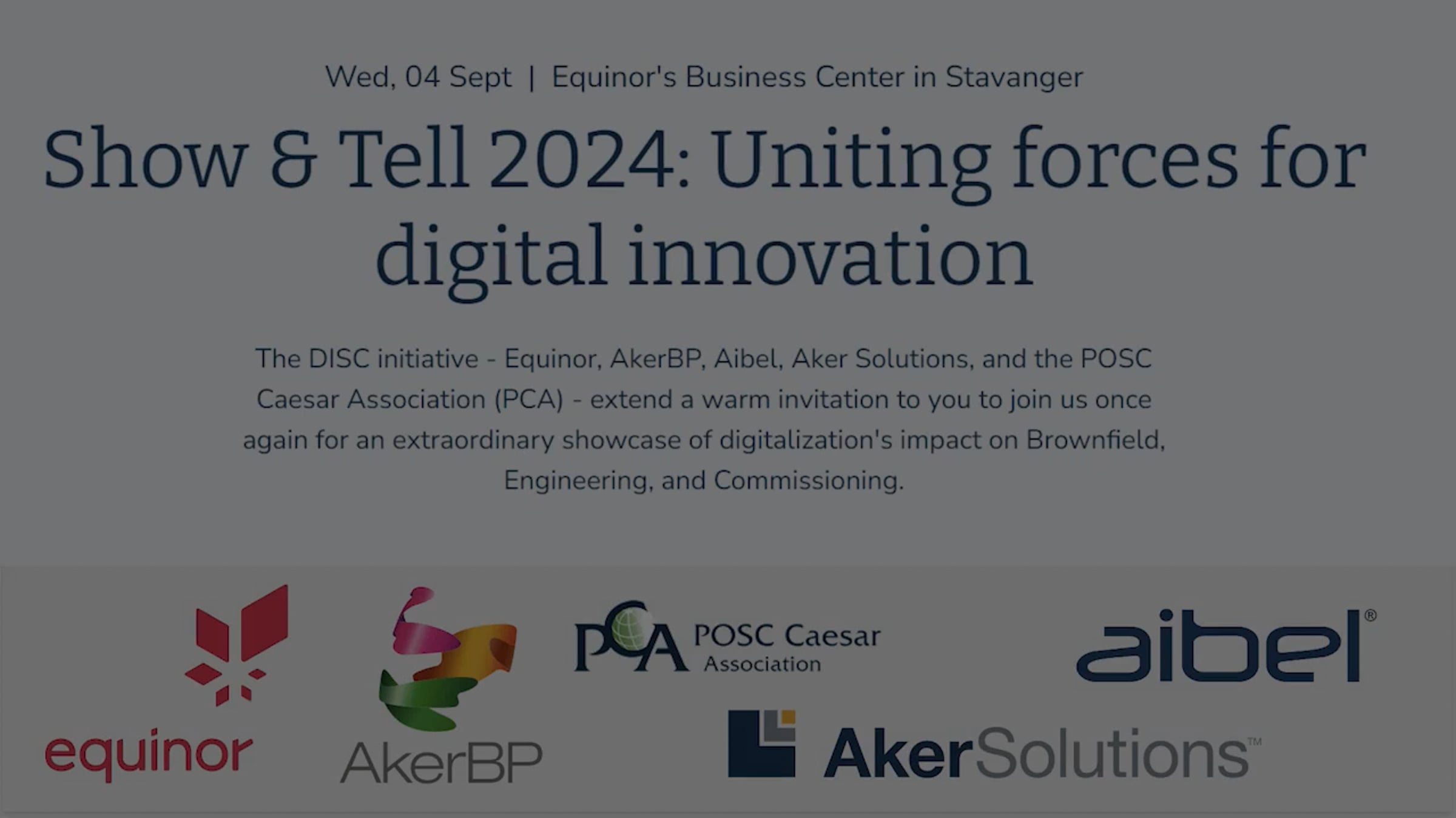 The DISC initiative - Show & Tell 2024: Uniting forces for digital ...