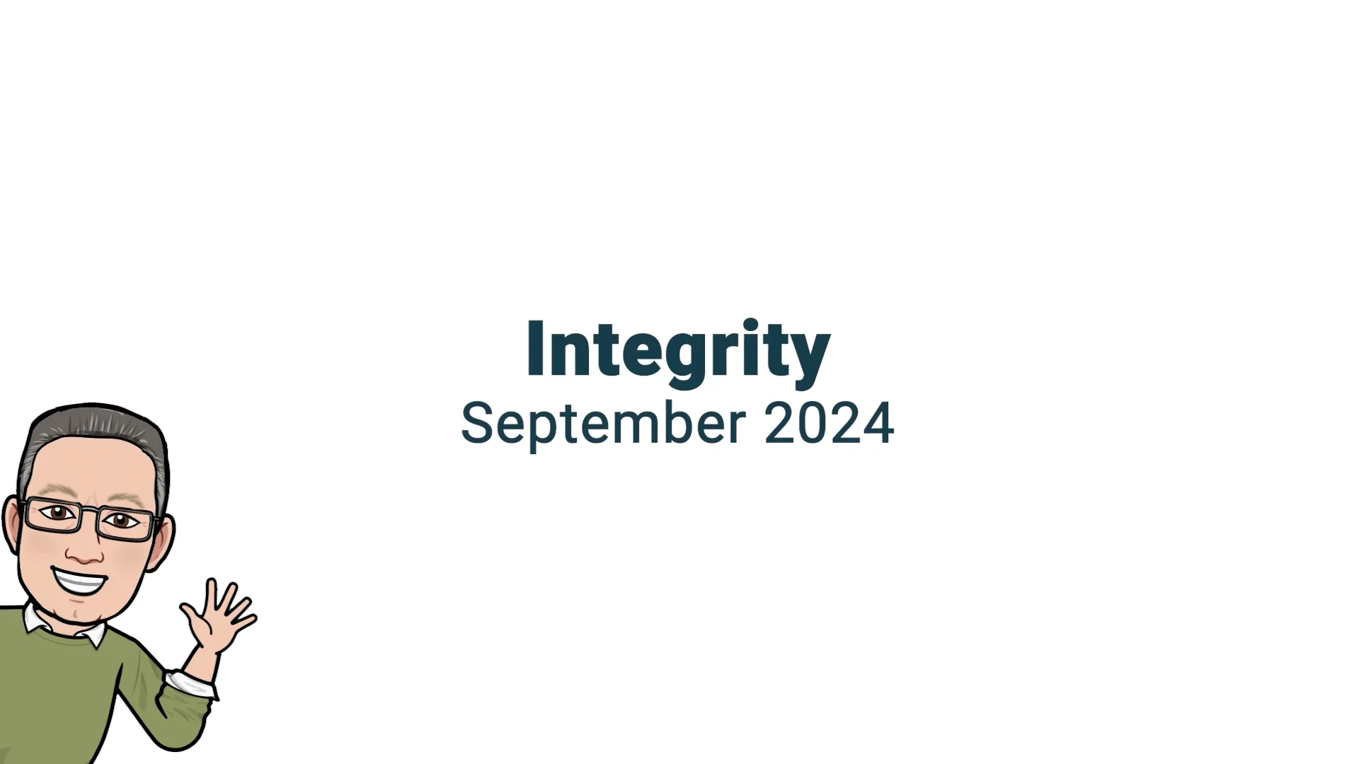 CEO Corner - Integrity // September 2024