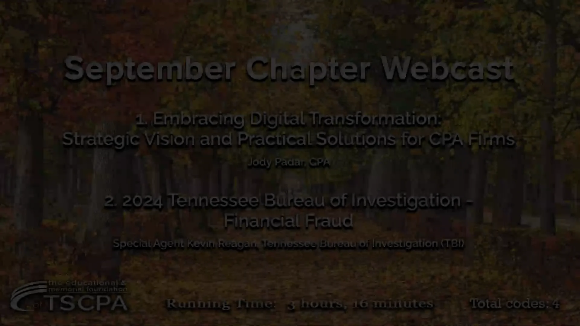 September Chapter Webcast 2024