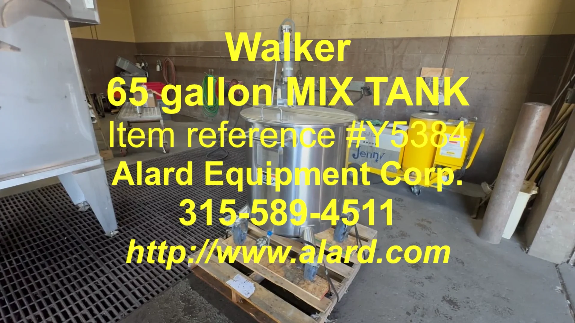 Walker 65 gallon MIX tank with Lightnin' MIXER, Y5384