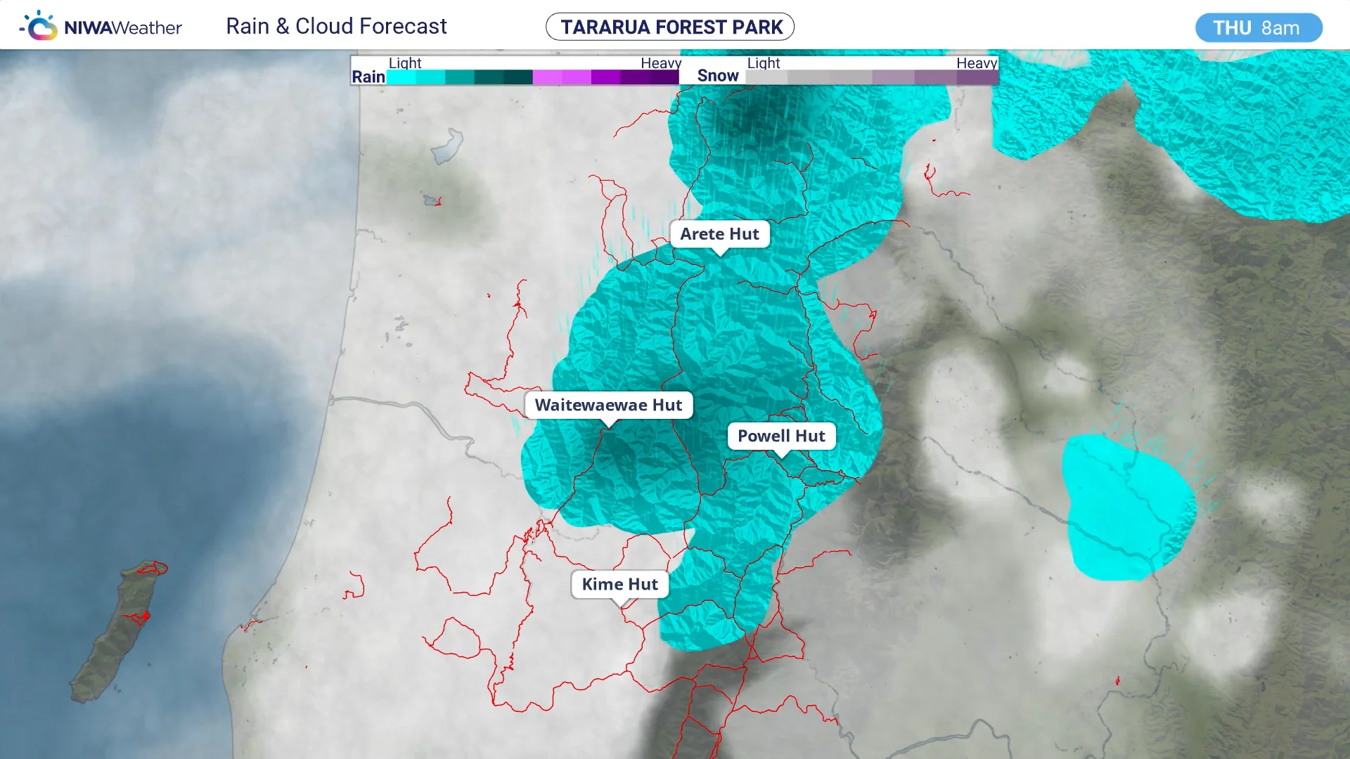 Tararua Forest Park Weather Outlook