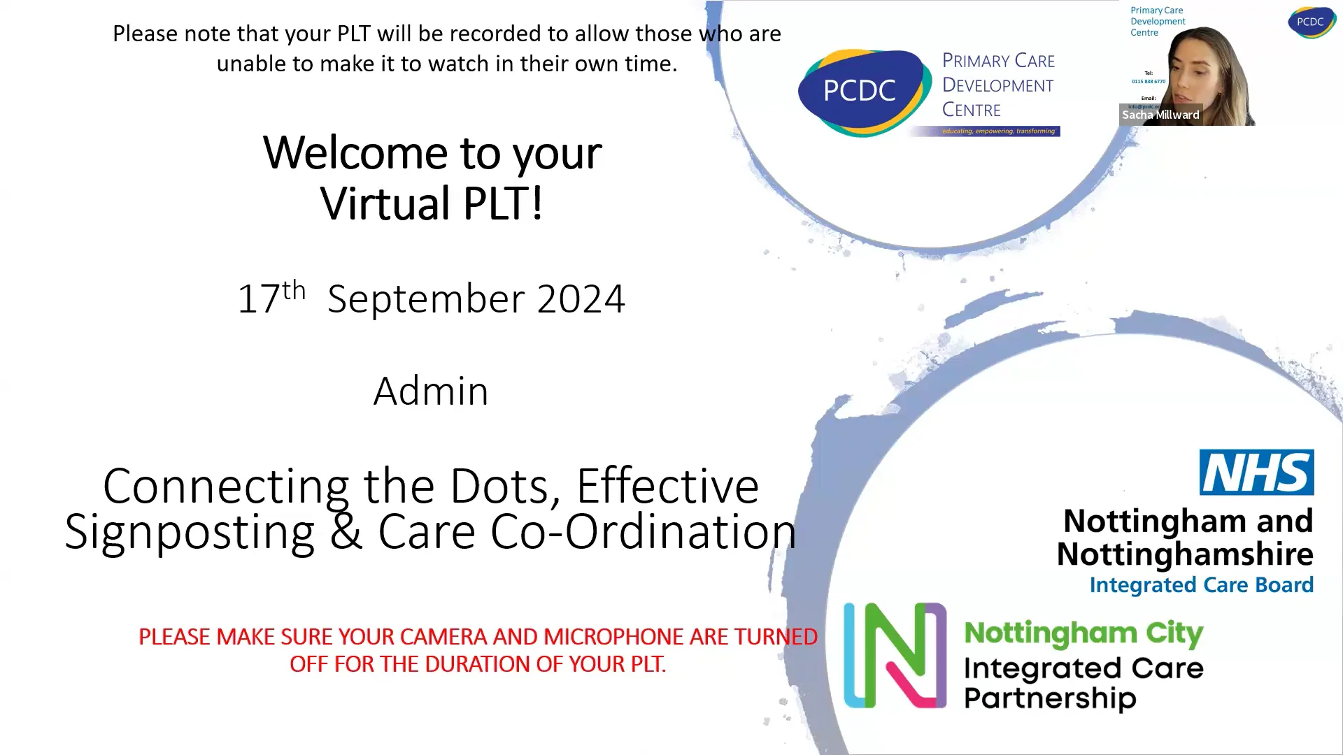 PCDC- Notts City PLT- 1, 3, 7, & 8- 17th September 24- Admin