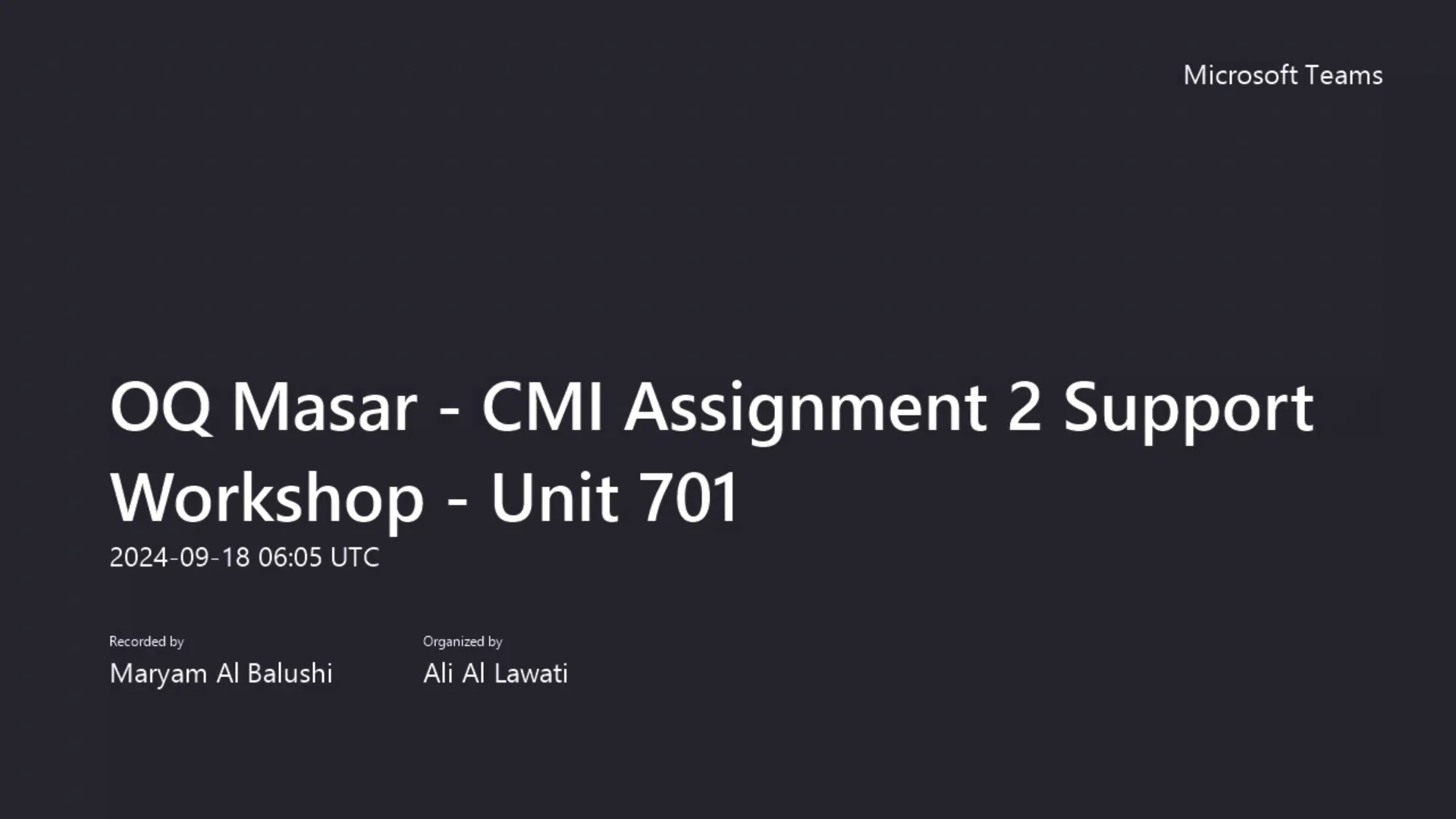 OQ Masar - CMI Assignment 2 Support Workshop - Unit 701-20240918_100539 ...