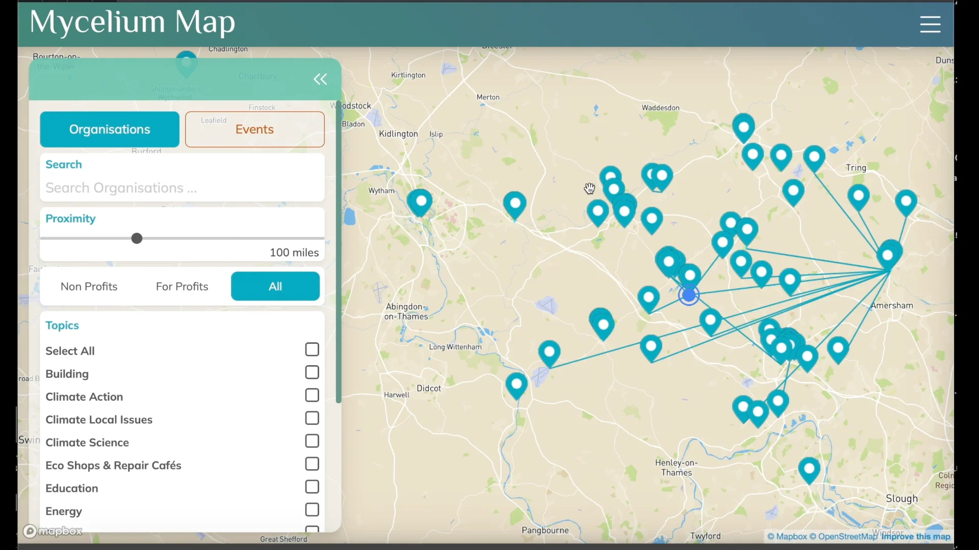 Mycelium Map Events Help