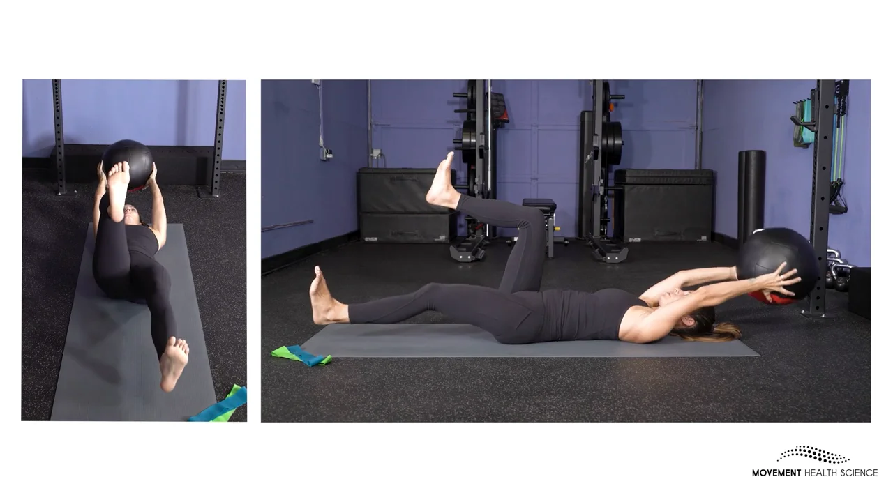 1053. Dead Bug w_ Med Ball Full ROM