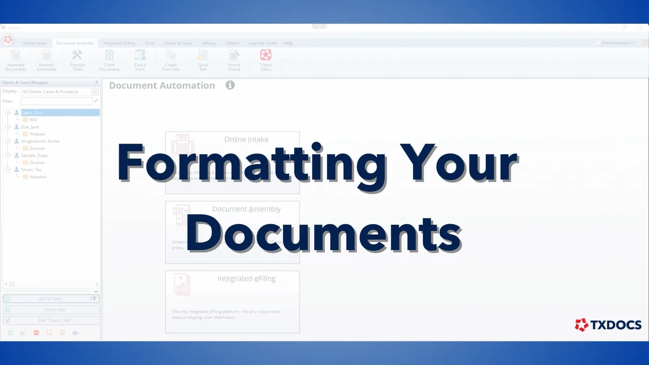 Formatting Your Documents