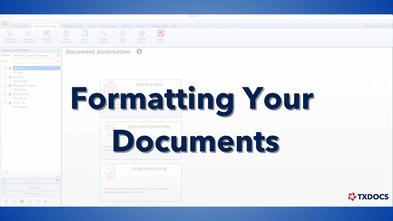 Formatting Your Documents