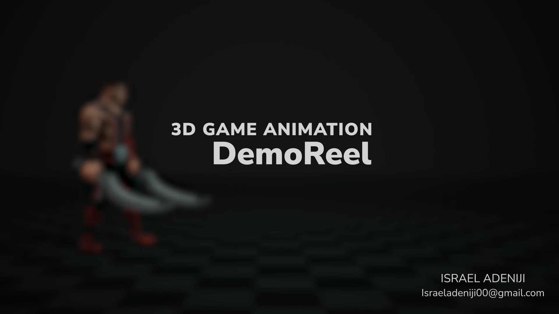 3D Game Animation DemoReel