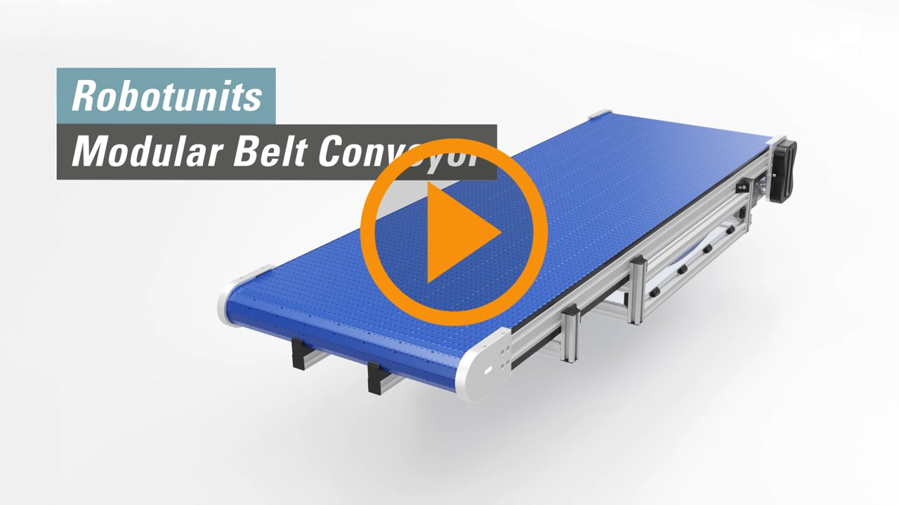 Straight Modular Belt Conveyor | Robotunits Conveyor Technology