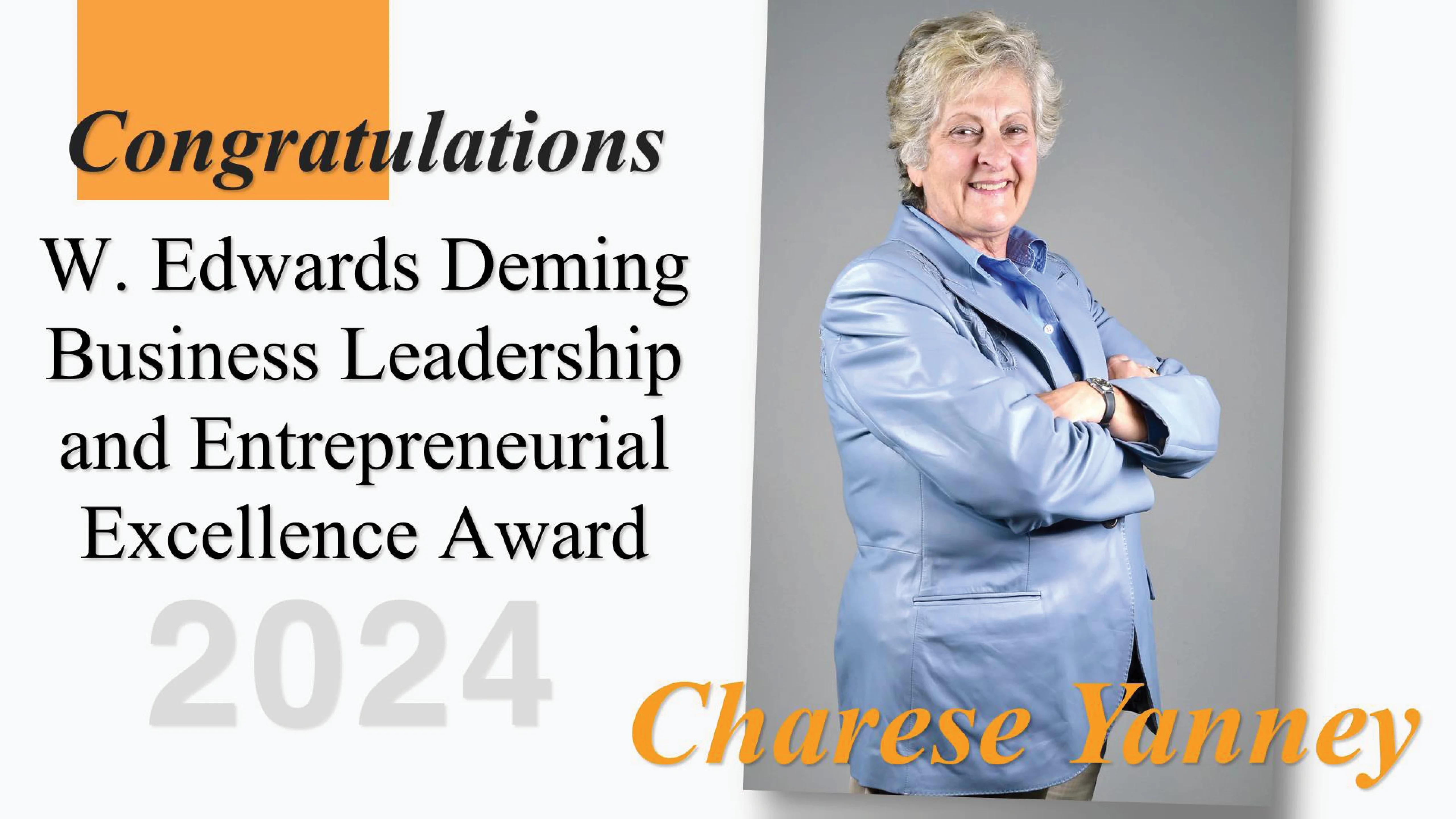 Deming Award Presented to Charese Yanney
