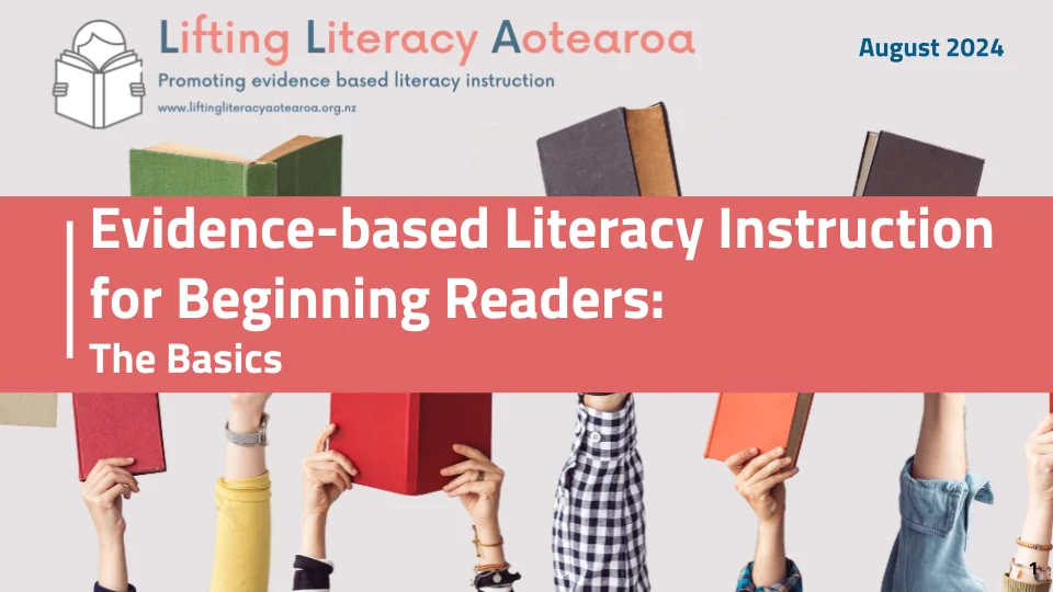 Evidence-based Literacy Instruction for Beginning Readers: The Basics