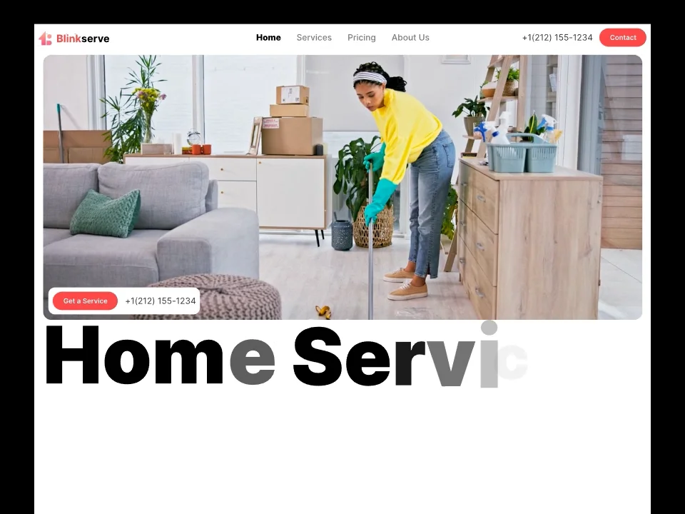 home service website design