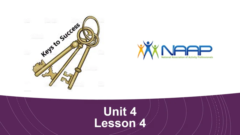 Foundations Unit 4: Keys to Success Lesson 4 LMS
