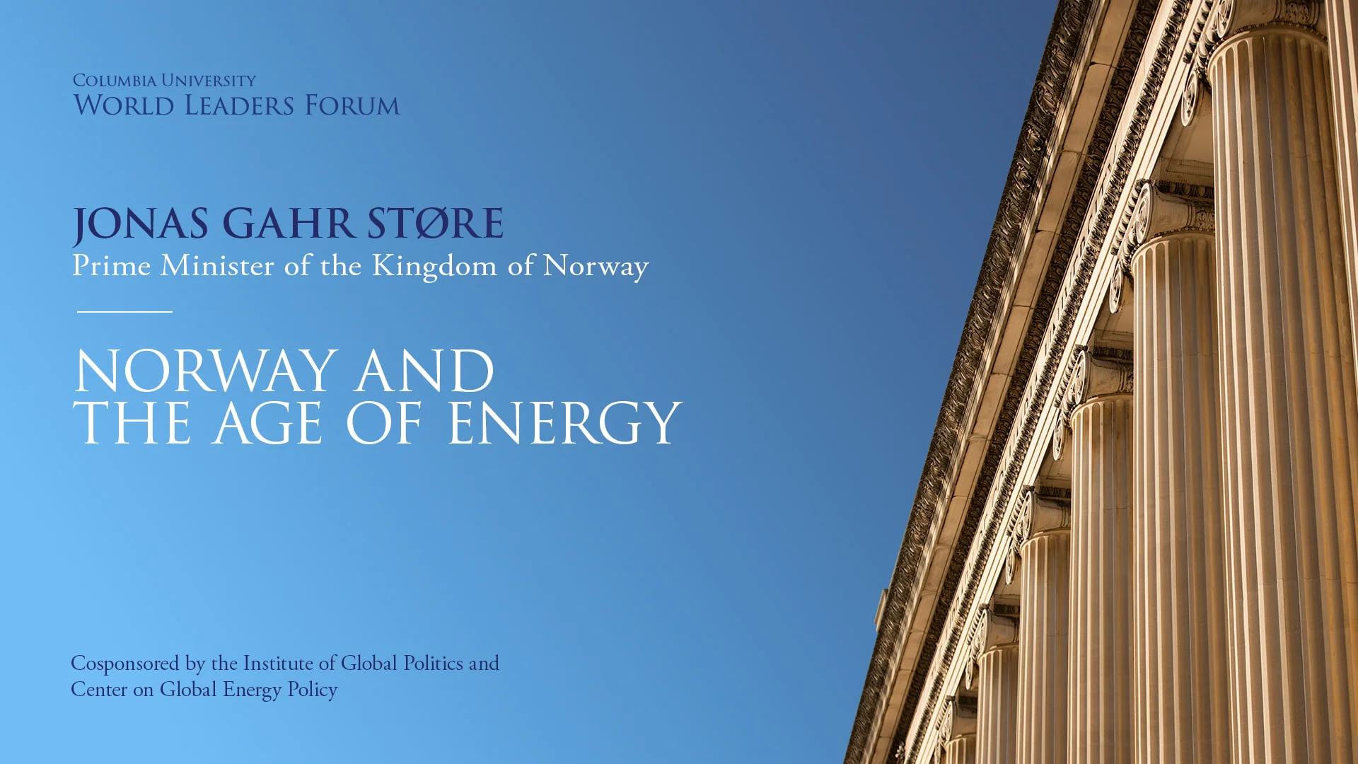 Prime Minister Jonas Gahr Støre of the Kingdom of Norway