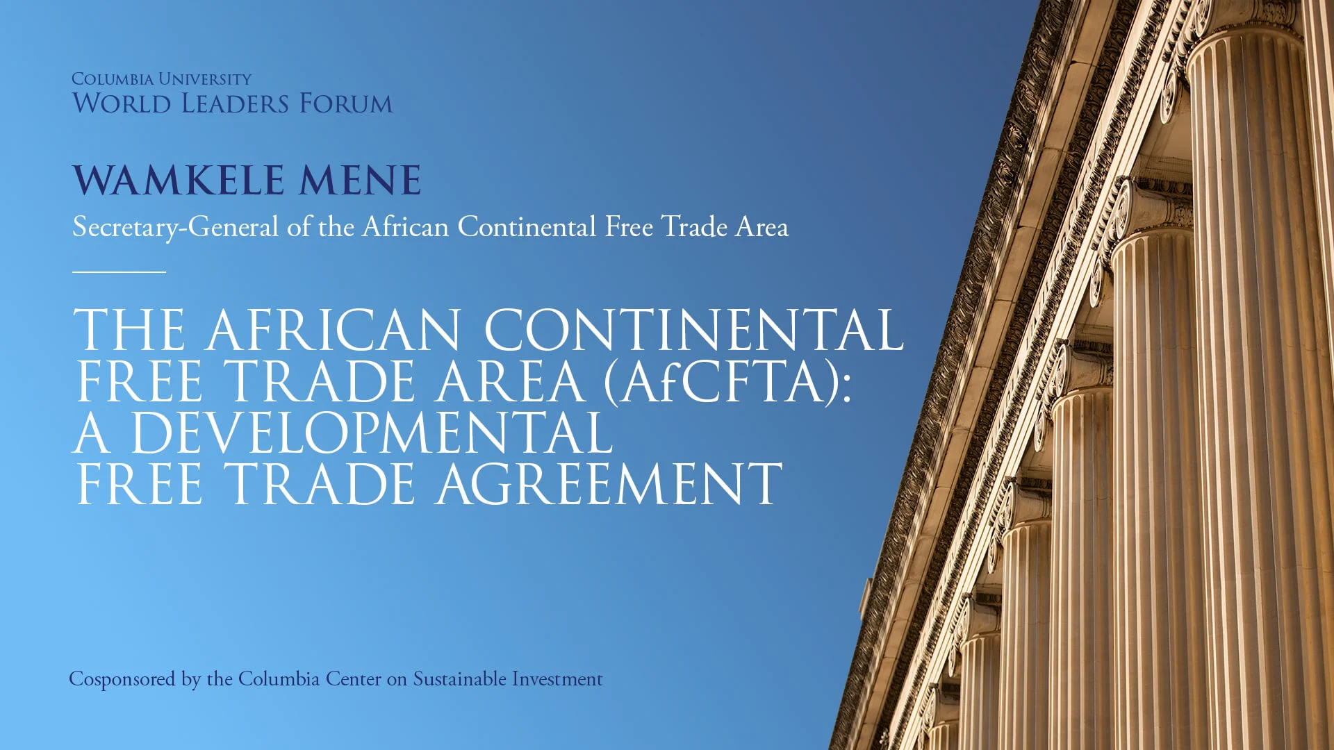Secretary-General Wamkele Mene of The African Continental Free Trade ...