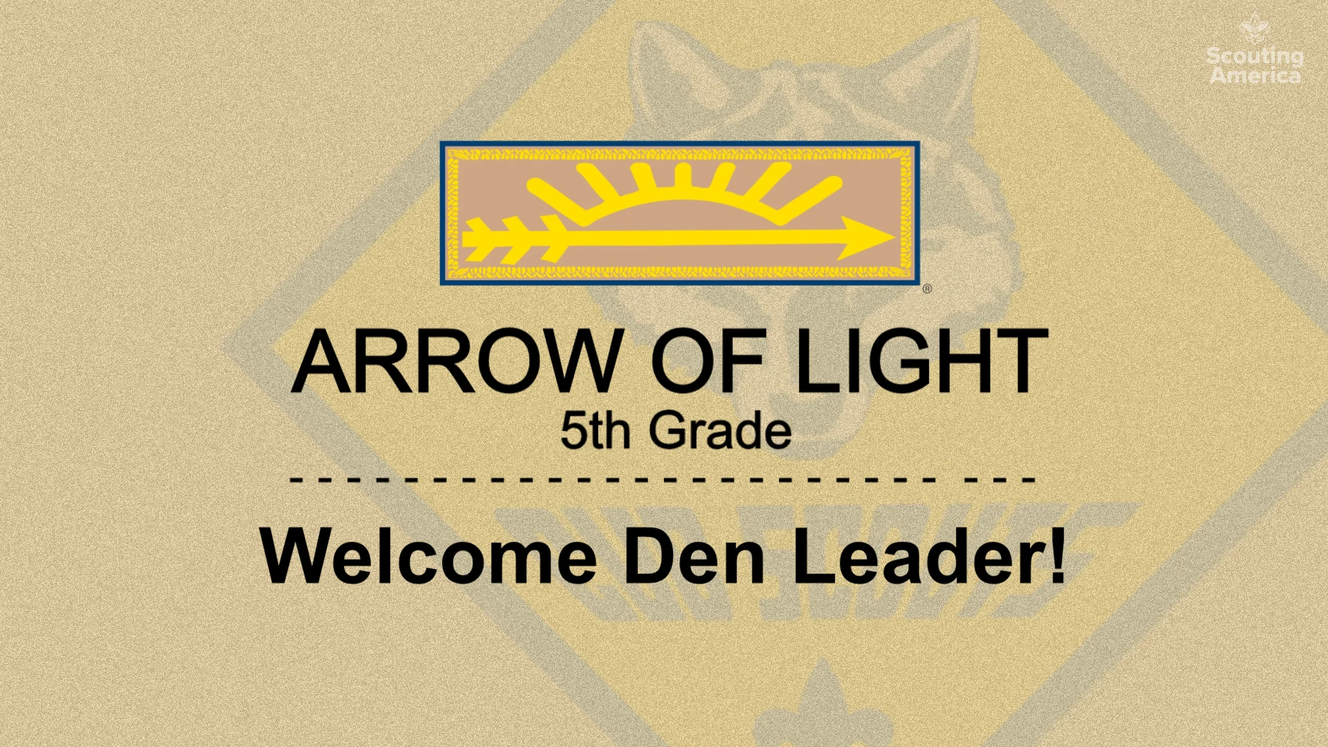 Scouting America Cub Scouts AOL Den Leader Overview 92324