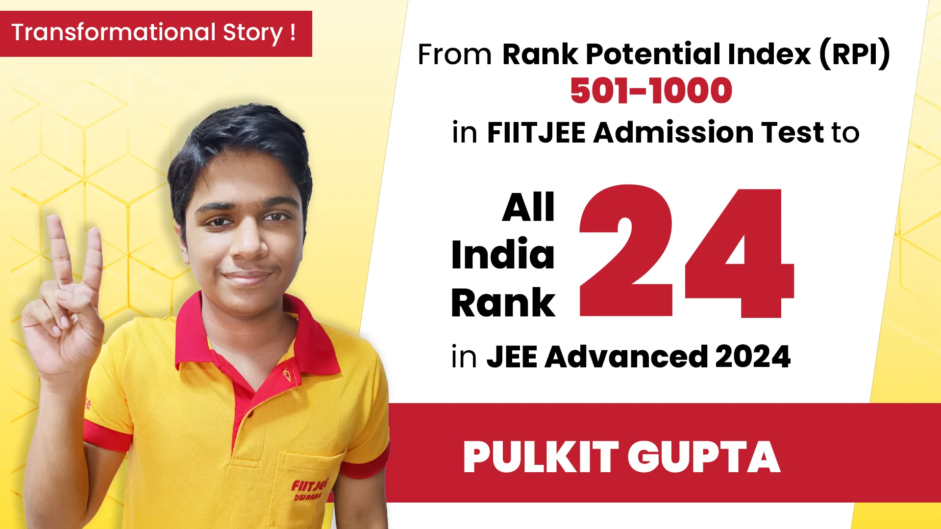 Success Journey With FIITJEE - Pulkit Gupta - AIR 24 in JEE Advanced 2024