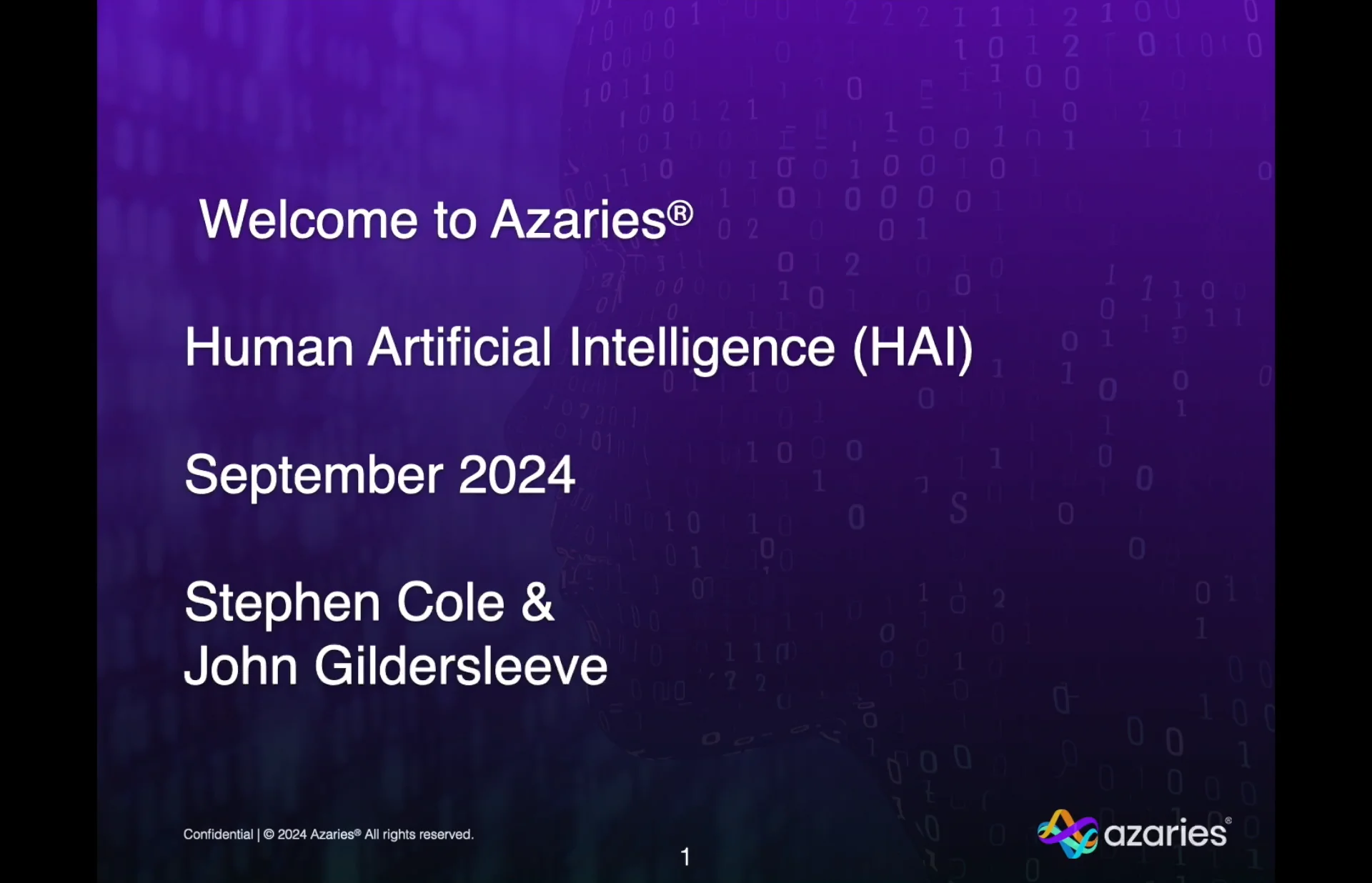 Azaries Investor Presentation Sept 2024