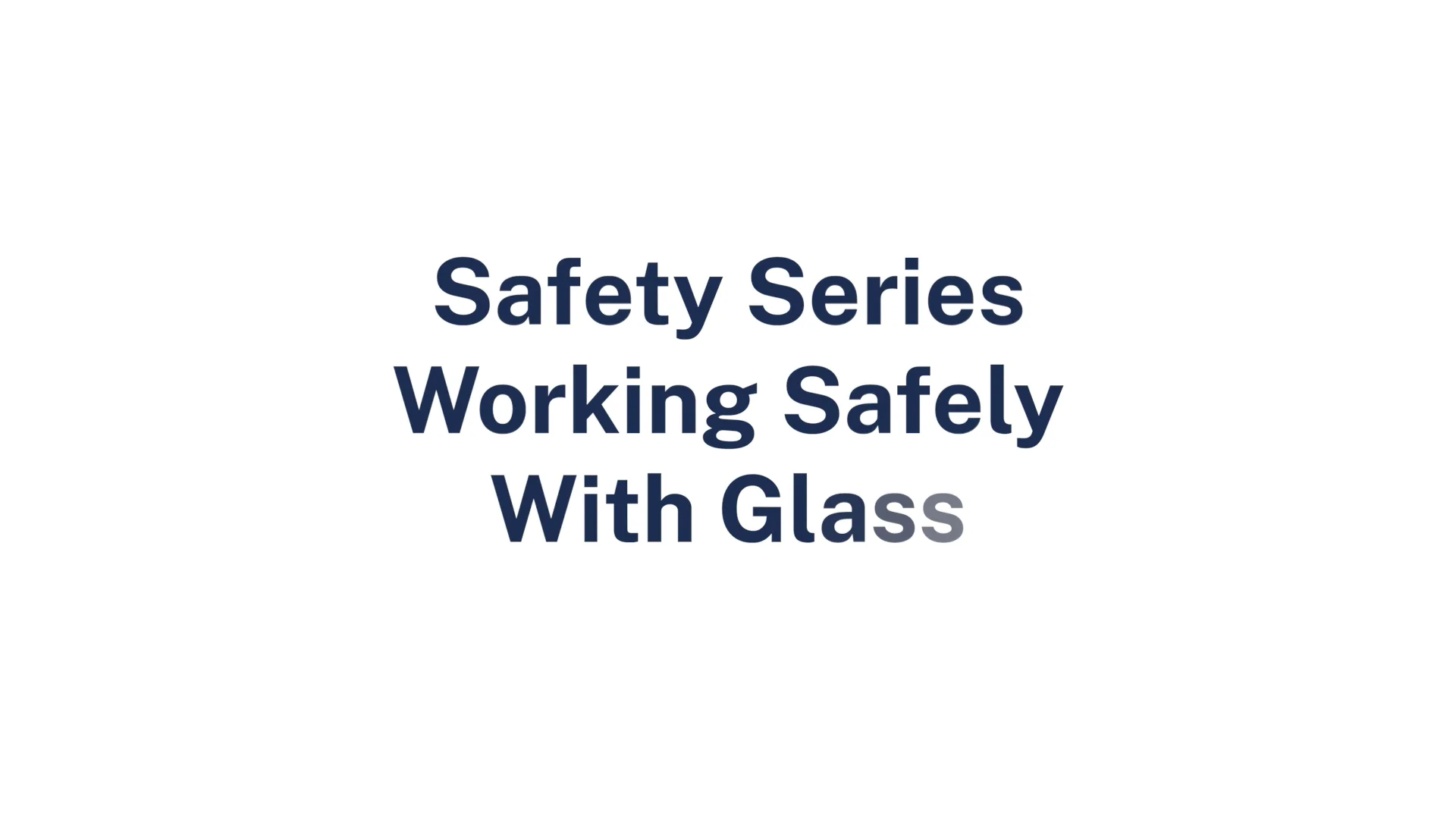 Safe Manual Lifting and Moving of Glass