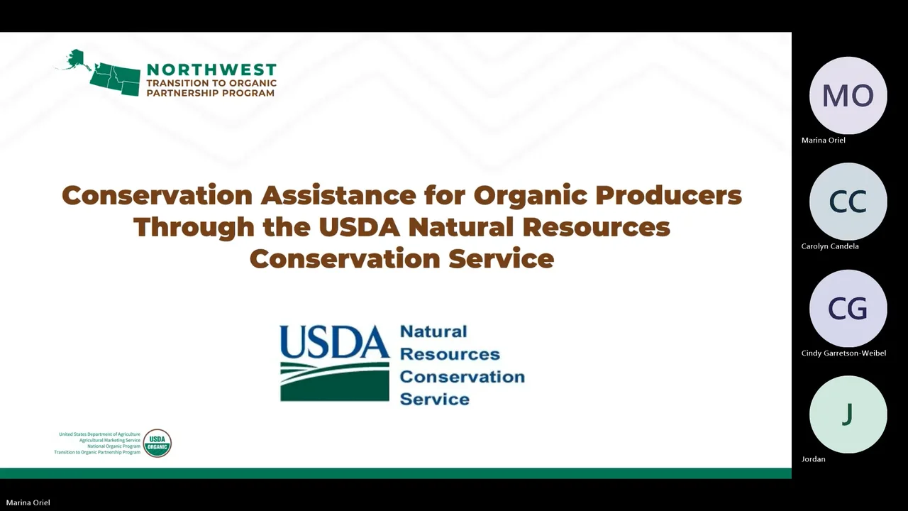 Webinar on NRCS Assistance for Organic and Transitioning Producers