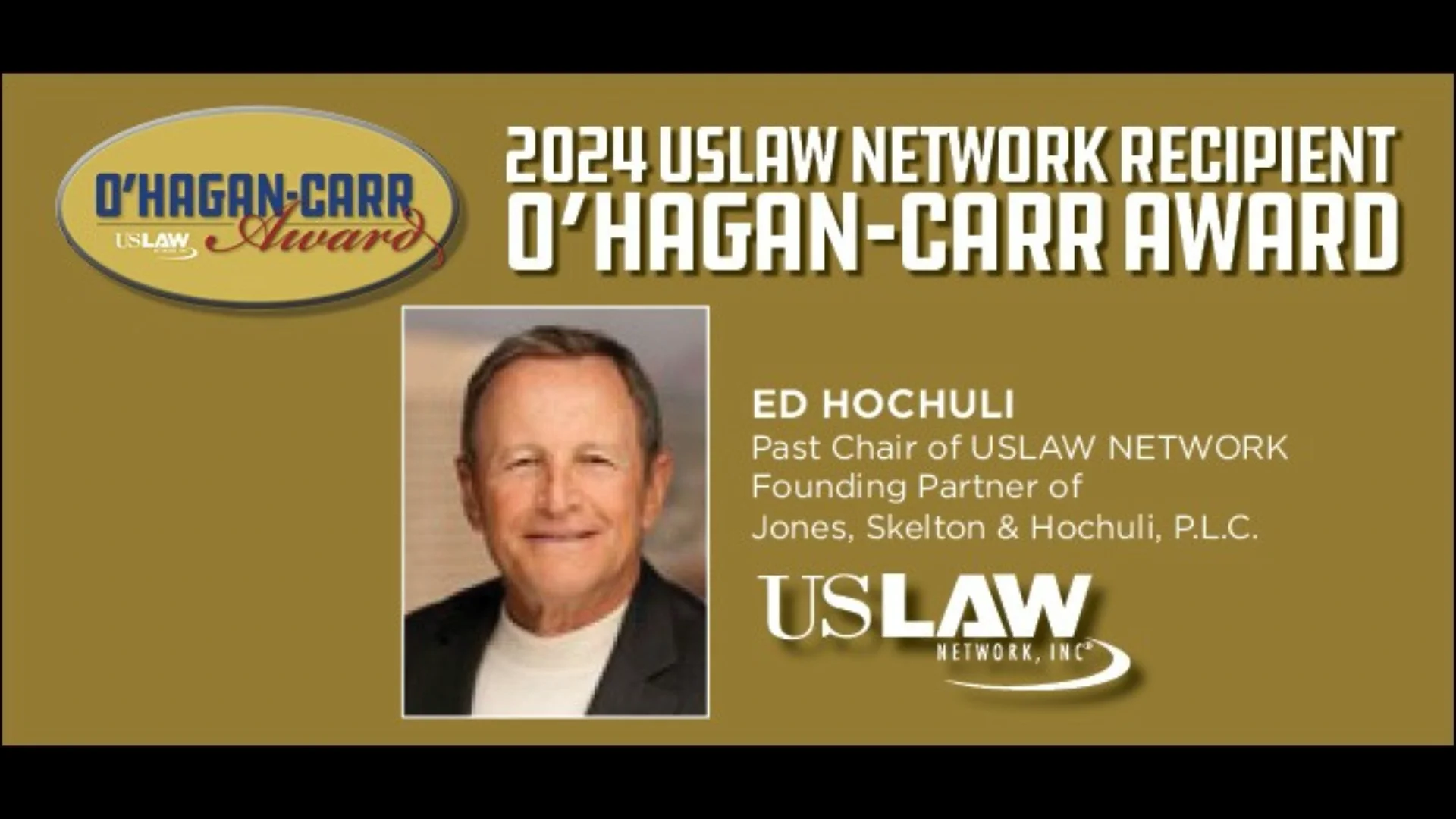2024 USLAW NETWORK O'Hagan Carr Award Acceptance Speech_Ed Hochuli
