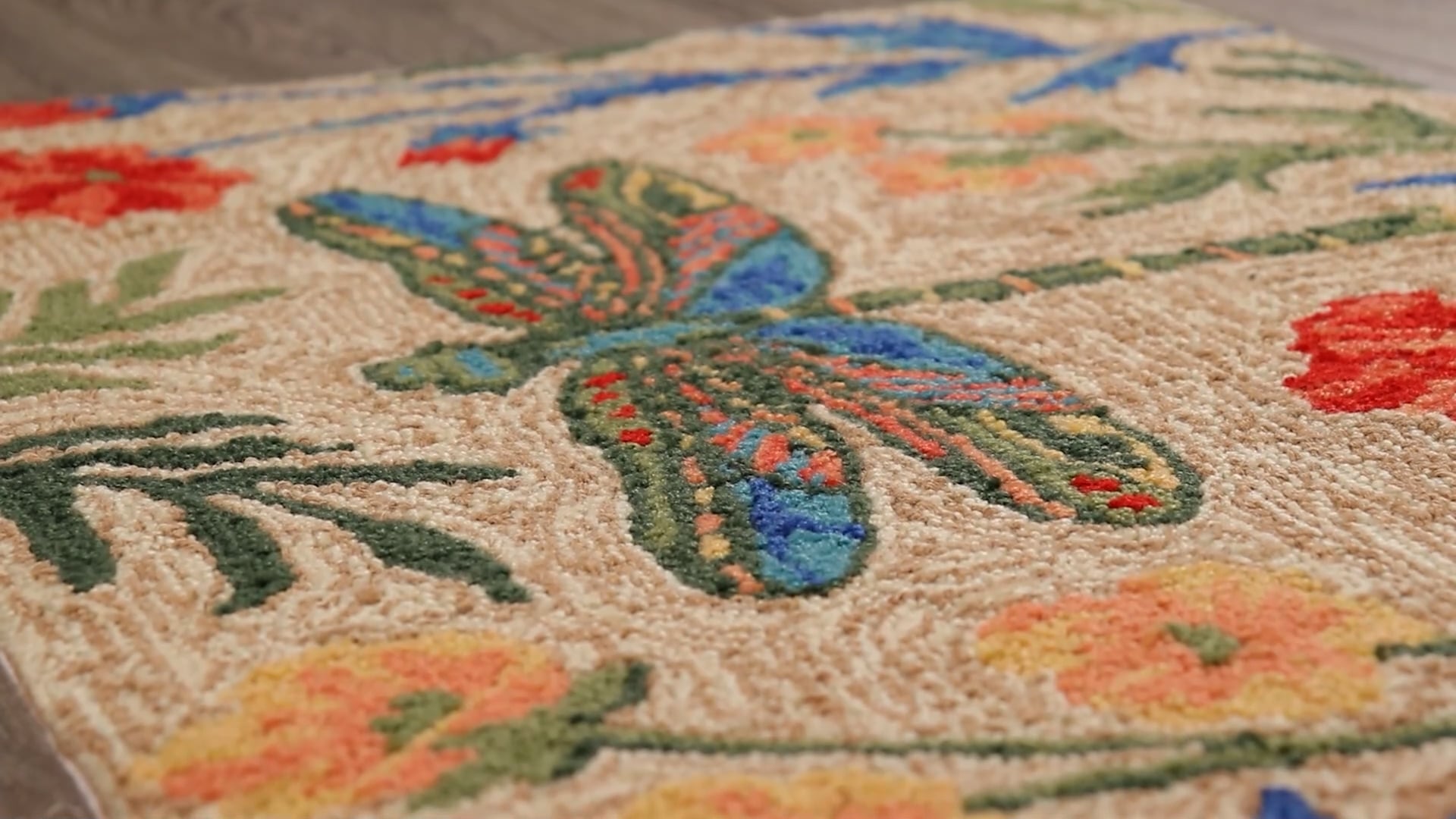 Frontporch Floral Dragonfly Indoor/Outdoor Area Rug, 2'6"x4' - Tropical ...