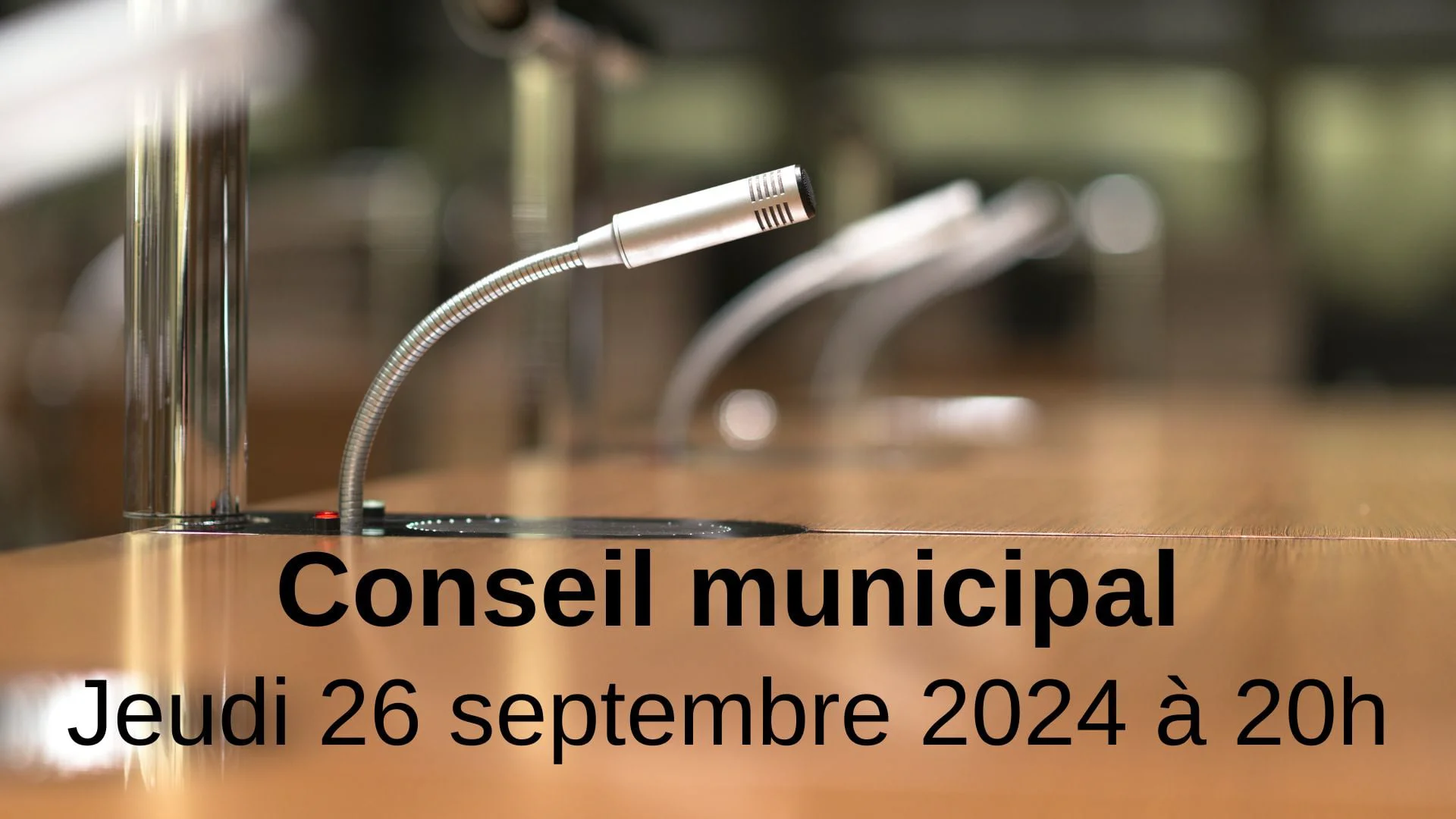 Conseil municipal du 26 septembre 2024
