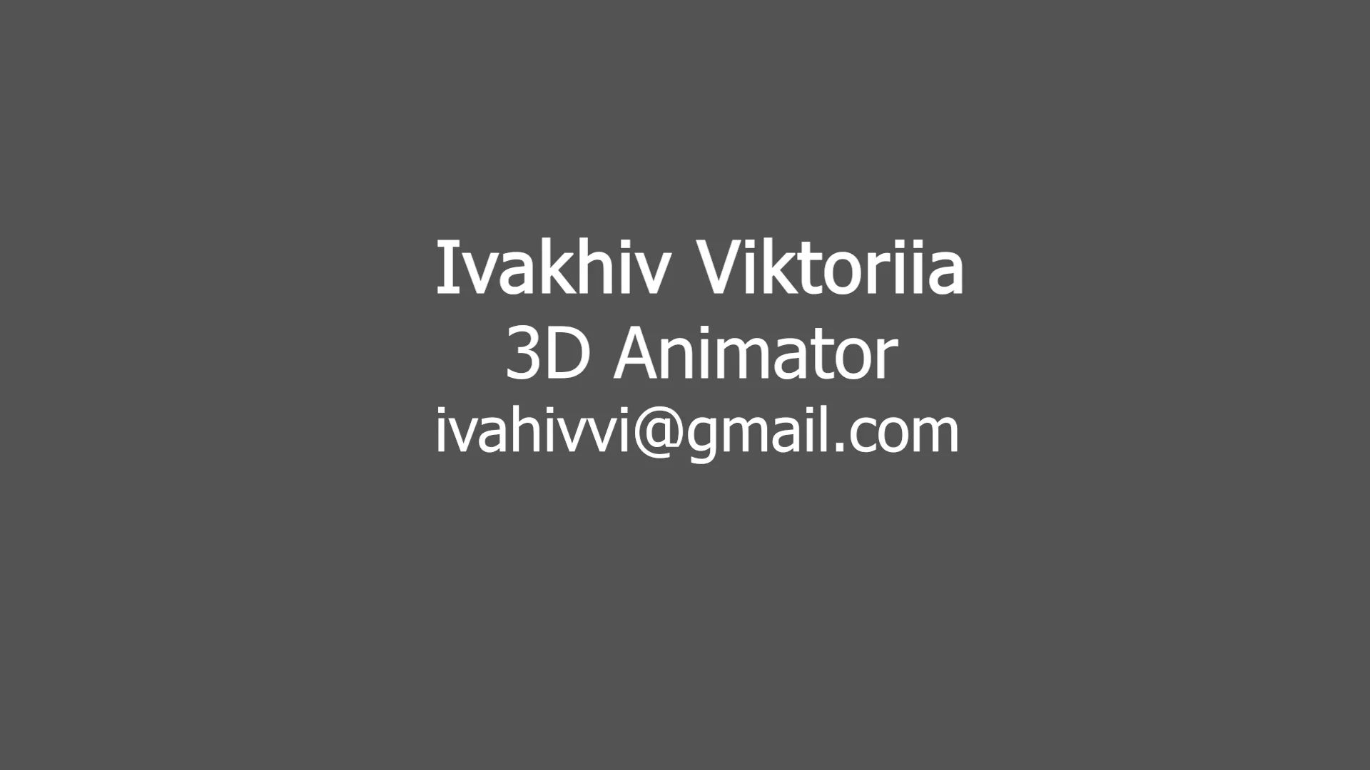 Viktoriia Ivakhiv Animation Reel 2024