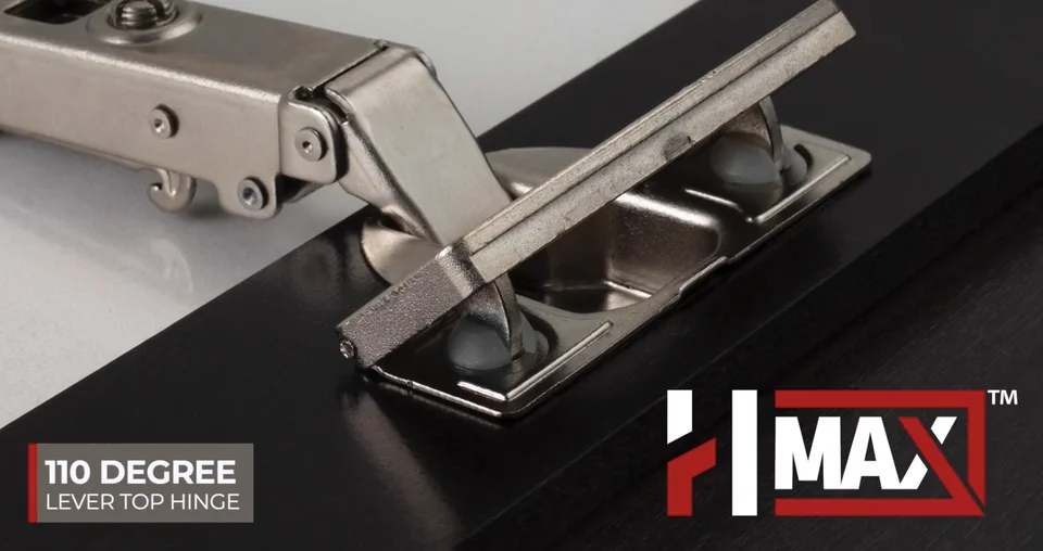 The HR MAX 110 degree lever top hinge from Hardware Resources