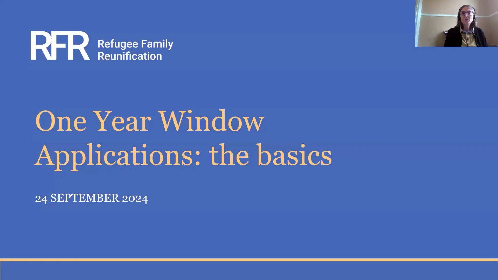 One Year Window Applications Training