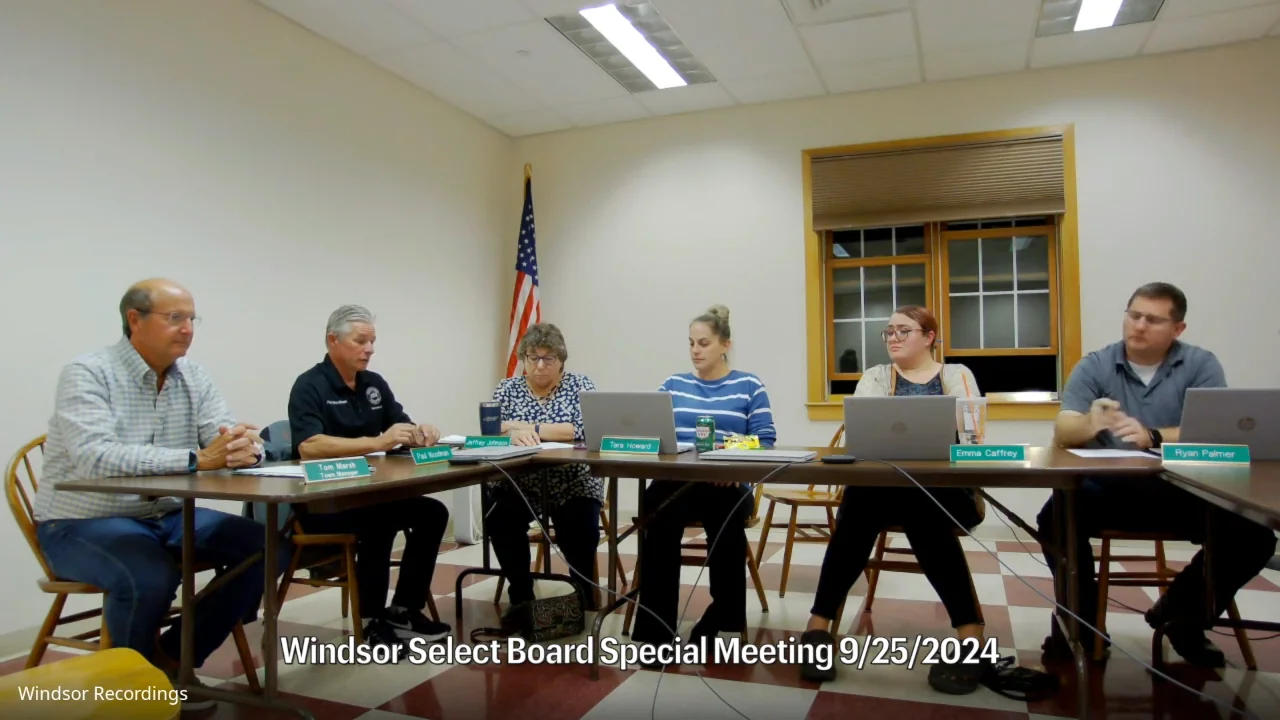 Windsor Select Board 9-25-2024