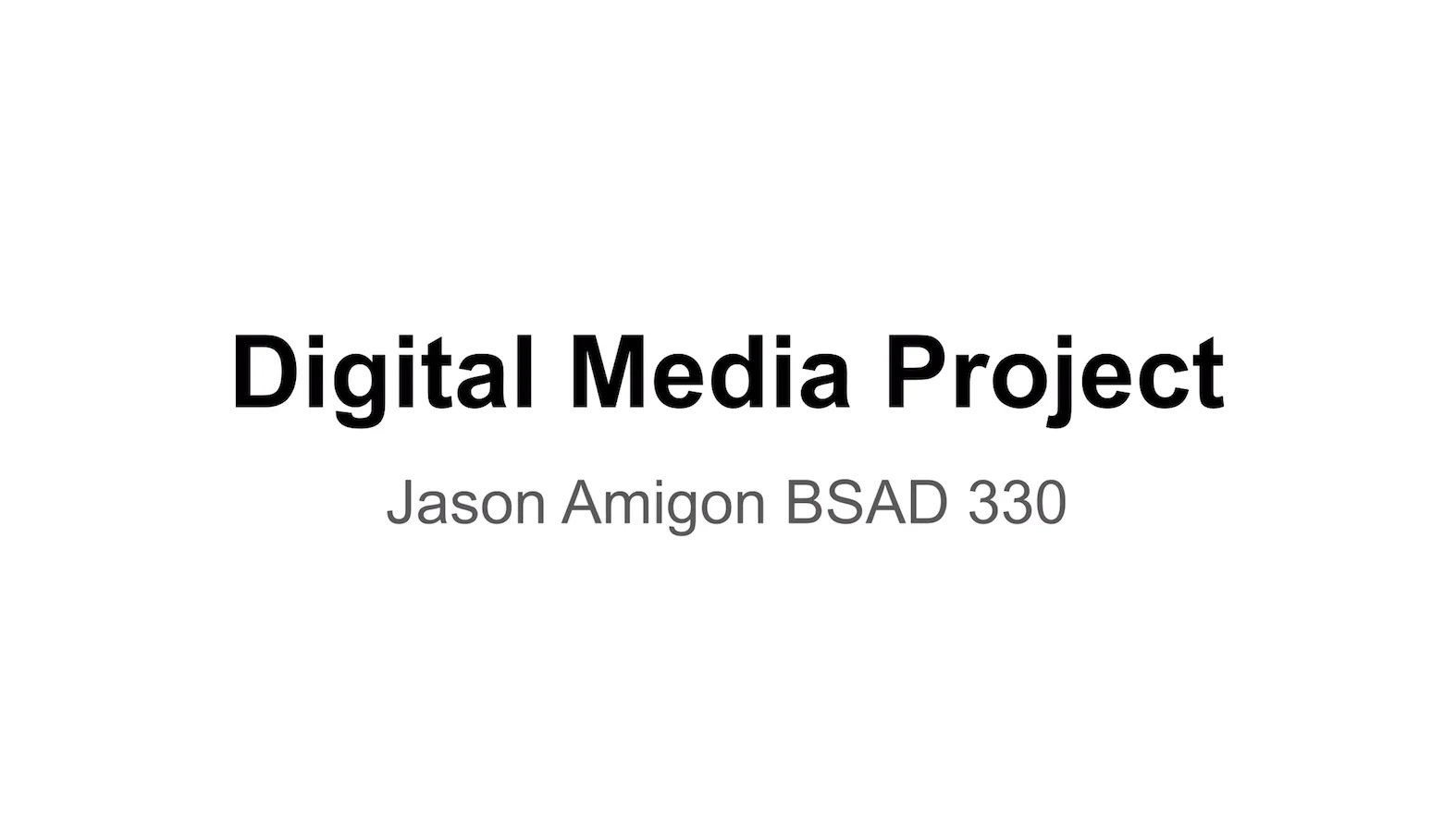 Jason Amigon BSAD 330 - DMP